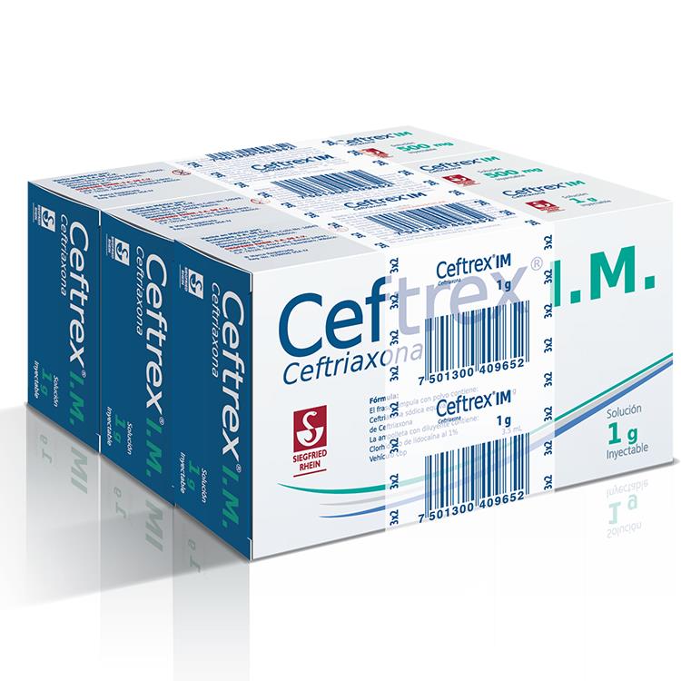 CEFTREX IM SOL 1G C1 TRIPACK - Smart Club