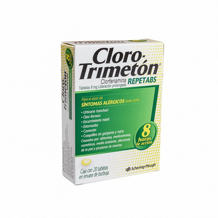 CLOROTRIMETON REP 8MG GRAG C20 - Smart Club